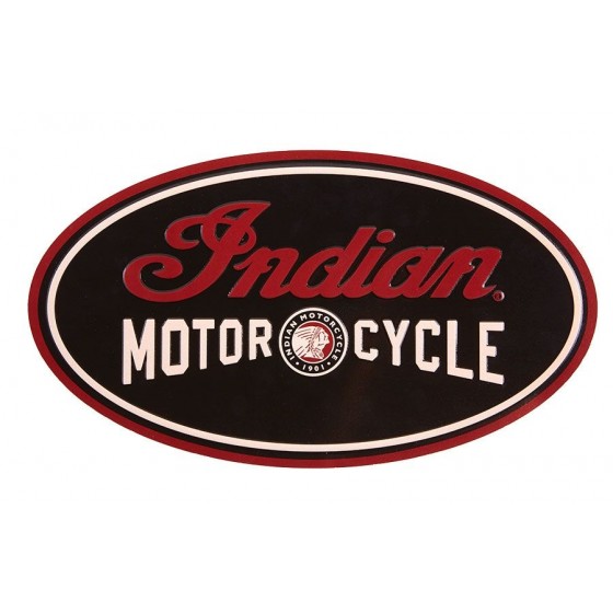 Indian Motorcycle Script Logo Metal Sign - Freedom Motorcycles