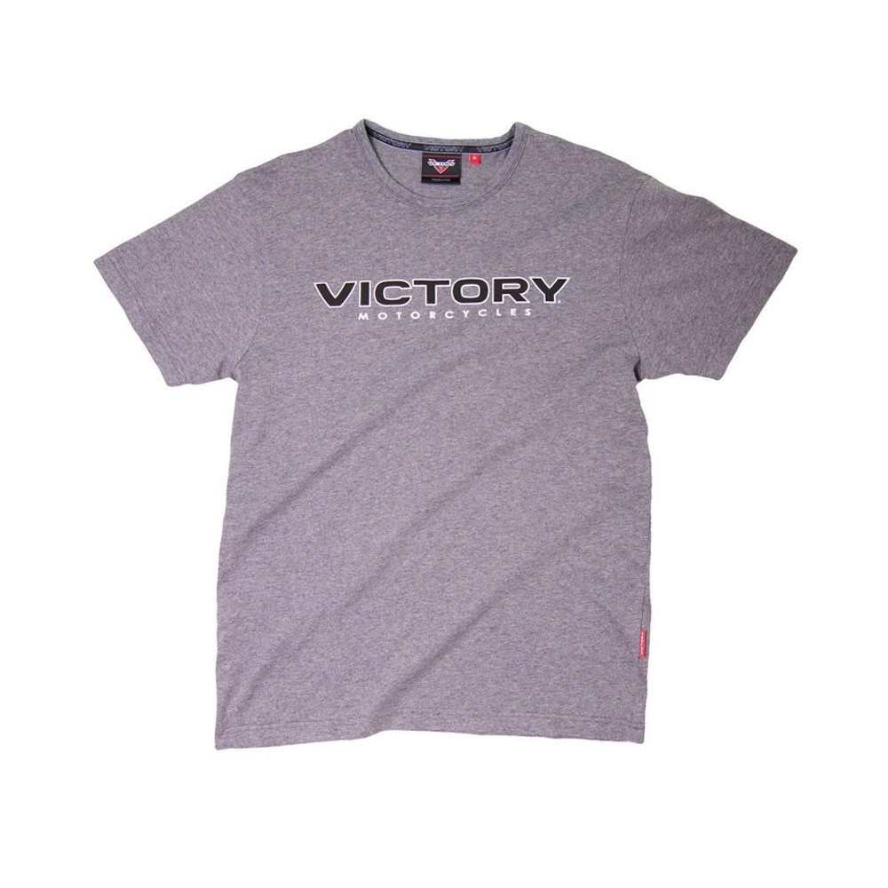 Men's Victory Logo T-Shirt Grey Marl - Freedom Motorcycles